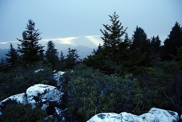 Hiking Shining Rock near Asheville, NC
