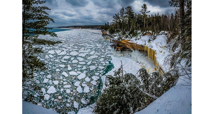 Climb Ice in Pictured Rocks National Lakeshore